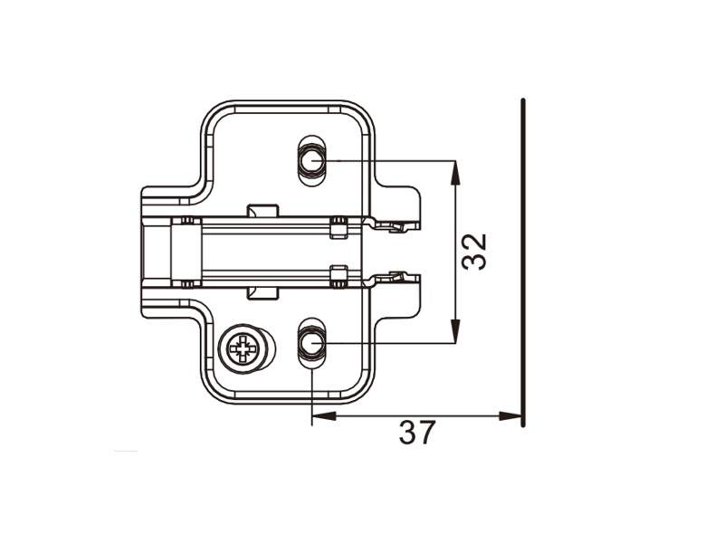 Планка монтажная для петель DTC Pivot Star Anyway Clip-on, H=0 ...